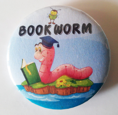Bookworm Badge 37 mm