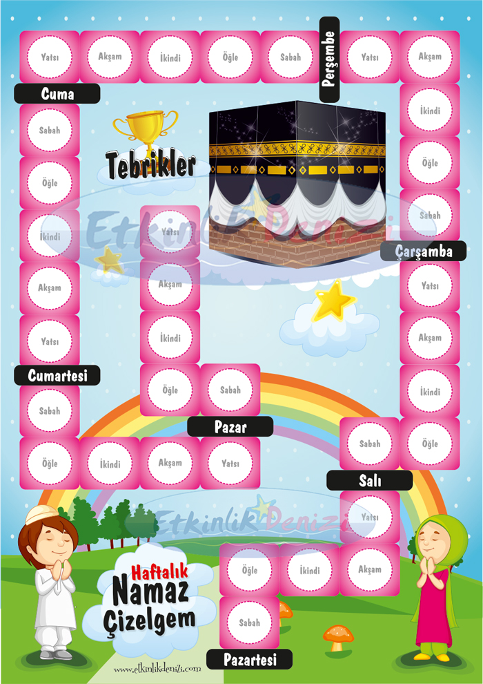 Haftalık Namaz Çizelgesi - Etiketsiz